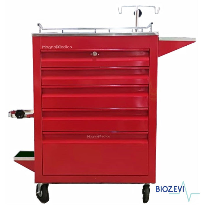 CARRO ROJO DE EMERGENCIAS 5 CAJONES REFORZADO – BIOZEVI